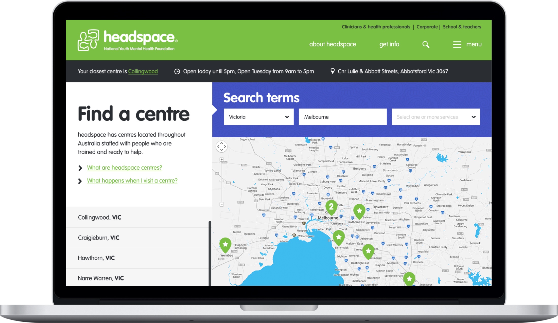 Bliss Digital Agency - headspace - Web Design - SilverStripe CMS Melbourne